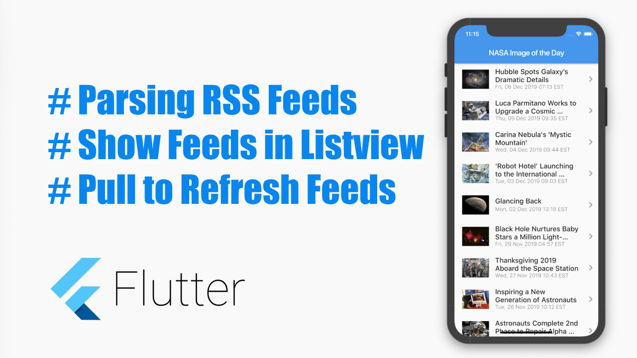Parsing Rss Feeds In Flutter Coderzheaven